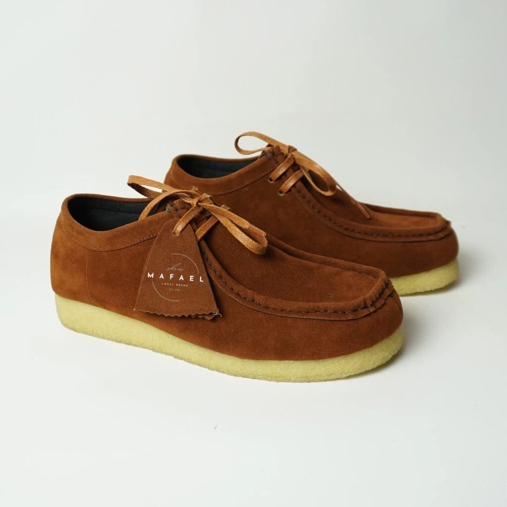 Clark Shoes Men Casual Wallabee Chunky Tan Natural Leather Suede ...