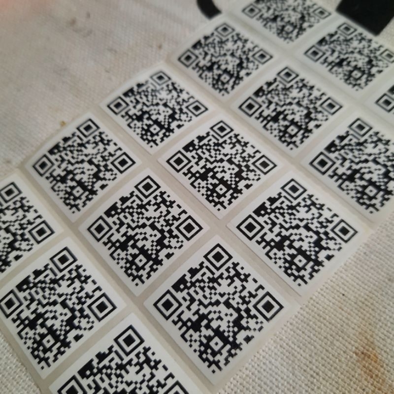 Print QR Code Semicoated Paper Label 25x25 mm | Shopee Malaysia