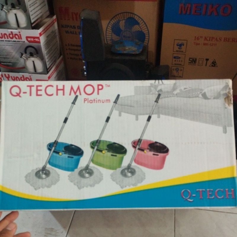 Q-tech Mop Spin Mop Puter + Mop Refill | Shopee Malaysia