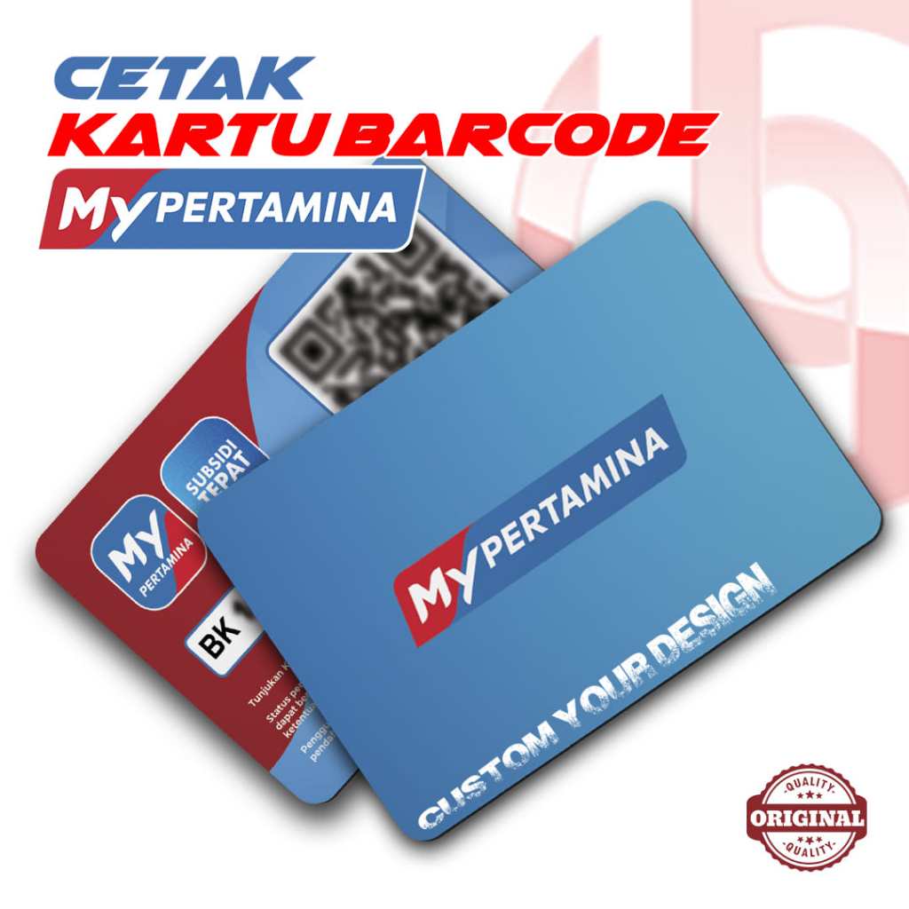 Print MY PERTAMINA Barcode Cards | Uv Print | Pvc Card | Custom Print ...