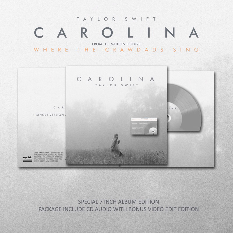 Cd TAYLOR SWIFT - CAROLINA 7INCH SPECIAL CD ALBUM FROM THE MOTION ...