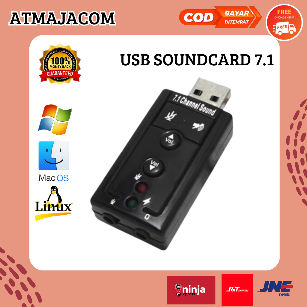 Usb SOUNDCARD 7.1 - USB TO AUX CONVERTER - USB TO SOUNDCARD - USB TO ...