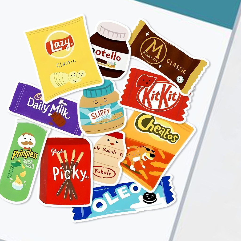 Sticker Snack Aesthetic Sticker Waterproof (11pcs) | Shopee Malaysia