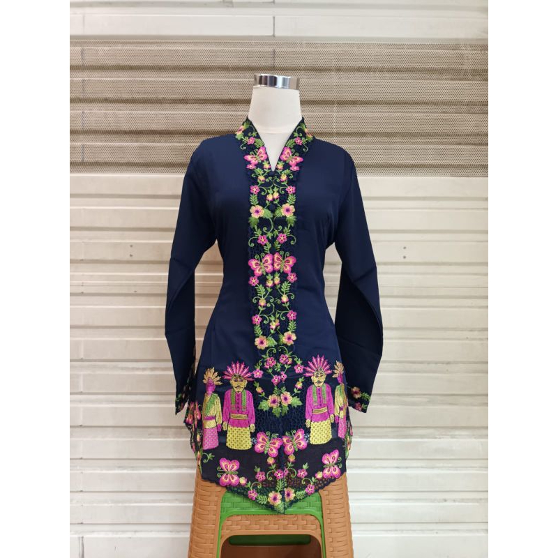Encim kebaya combination of ondel ondel embroidery, graduation kebaya ...