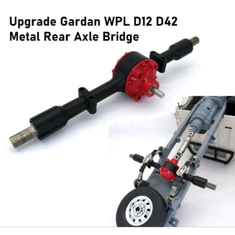 Rear Axle Upgrade Wpl C24, D12 full metal | Shopee Malaysia