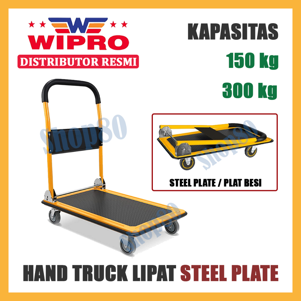 Wipro Trolley Folding Goods Trolley Iron Plate Hand Truck Steel 150 300 ...