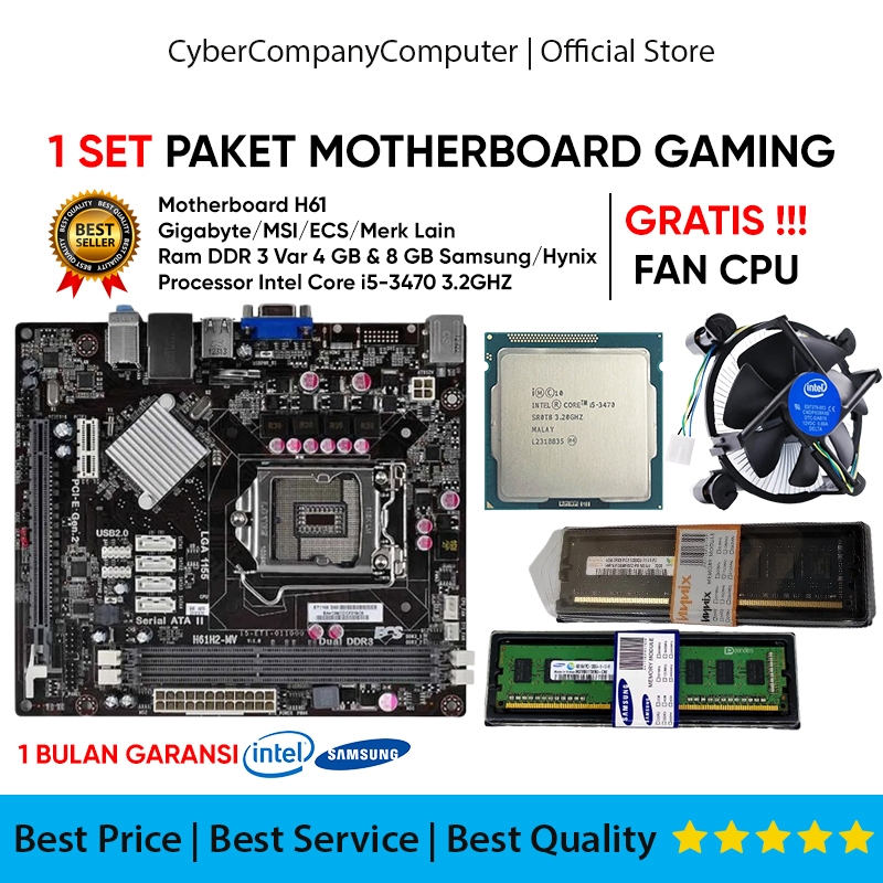 Core i5 Motherboard Package - H61 Asrock/Ecs/Biostar/Foxcon/Gygabite ...