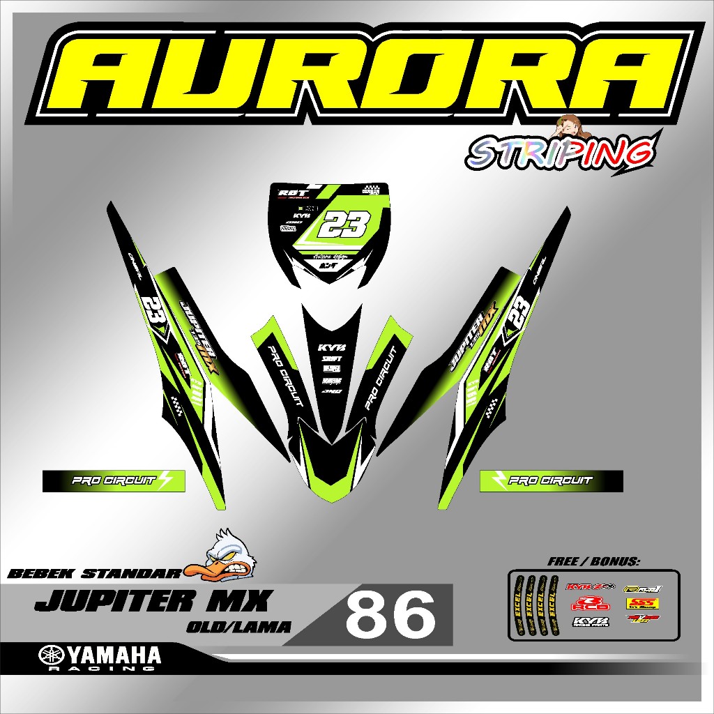 Sticker RBT JUPITER MX OLD/OLD RBT DUCK MODIF SUPERMOTO YZ CRF KLX KX ...
