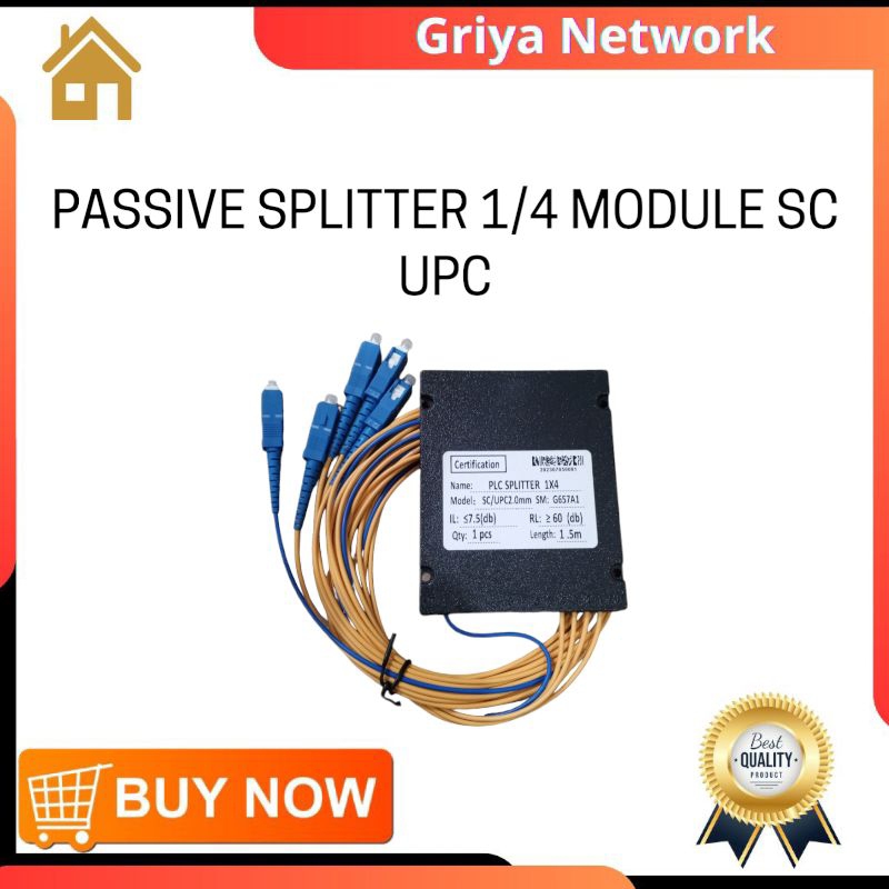 Passive Splitter 1:4 Fiber Optic SC UPC Module | Shopee Malaysia