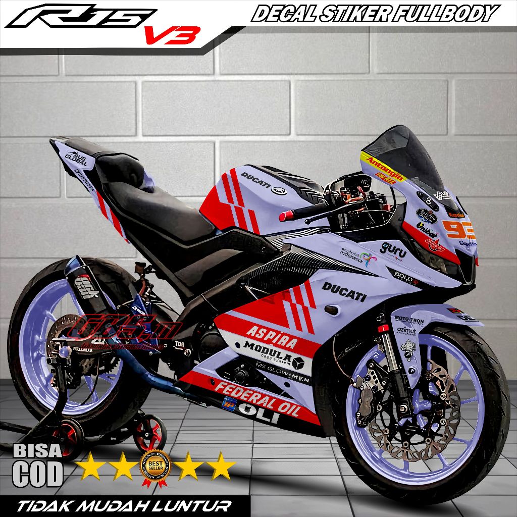 Latest - R15 V3 Fullbody Decal Yamaha R15 V3 Fullbody Motorcycle ...