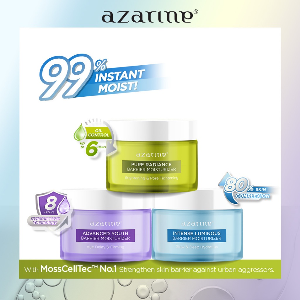 Azarine Barrier Moisturizer Series Face Moisturizer Cream Gel Facial ...