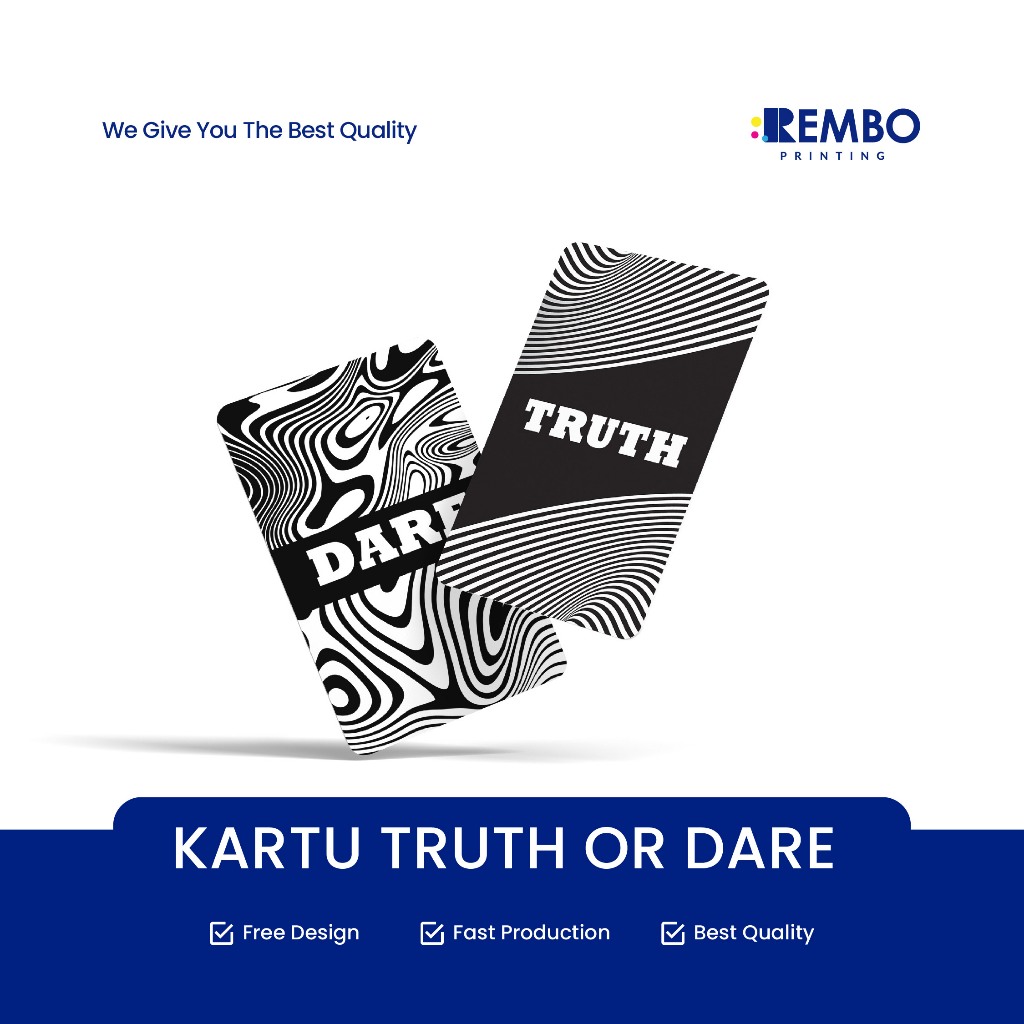 HITAM PUTIH Game CARDS / TOD CARDS / TRUTH OR DARE / BLACK AND WHITE TOD CARDS | Shopee Malaysia