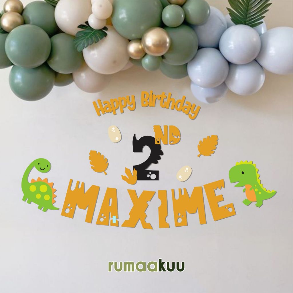Rumaakuu Dinosaur Theme Party Decoration Material Cutting Jasmine Paper ...