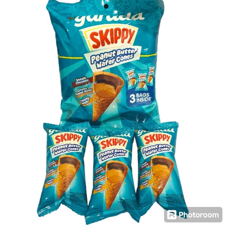 SKIPPY BUTTER WAFER CONES PEANUT (15GR x 3PCS) | Shopee Malaysia