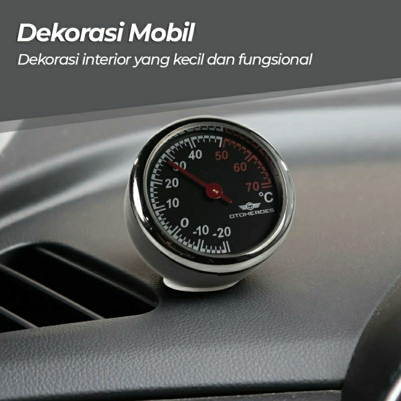 Analog Car Thermometer Car Cabin Interior Decoration Display | Shopee ...