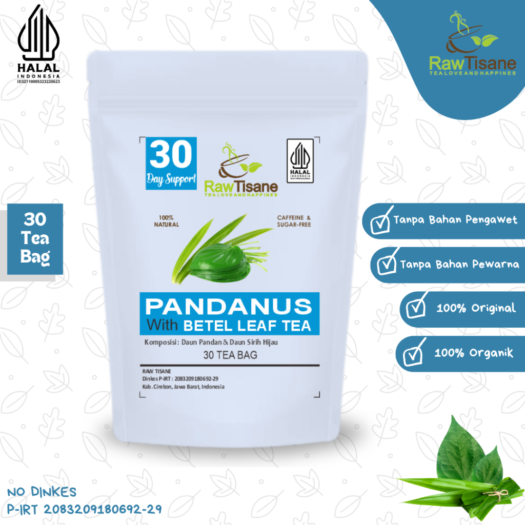 HIJAU Raw TISANE Pandanus With Betel Leaf Tea: Pandan Leaf & Green ...