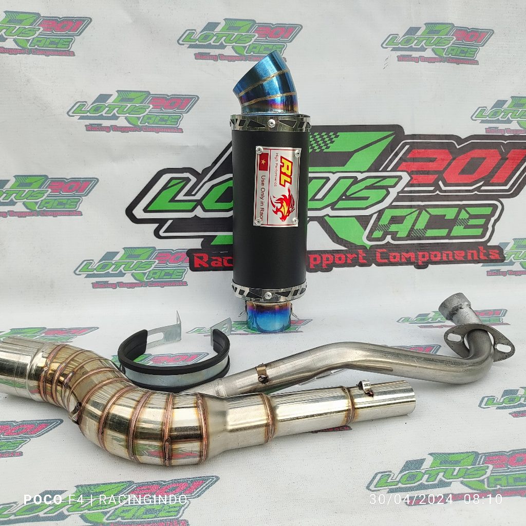 Redleo BLACK muffler RED LEO EXHAUST RACING 1SET OPEN Spec FOR XRM 110/ ...