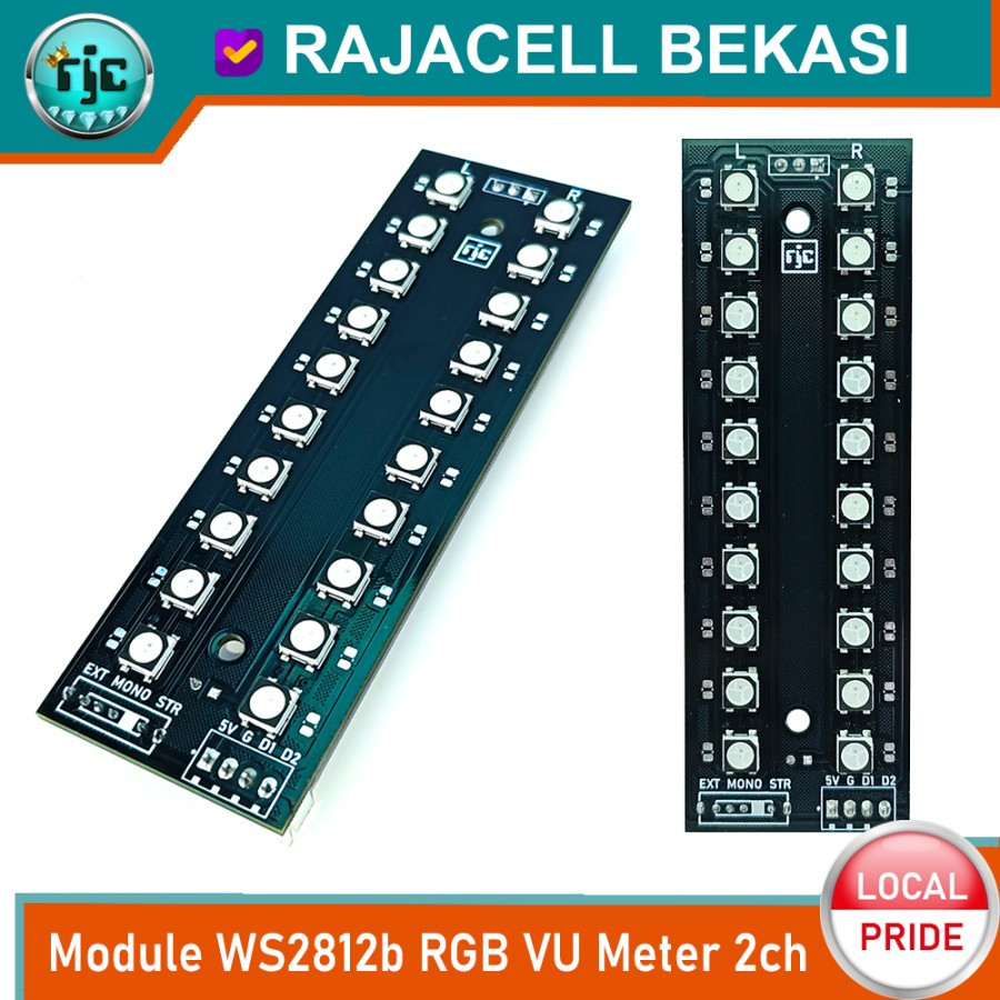 LED VU Meter RGB WS2812B Neopixel 20Led Stereo Audio Spectrum Analyzer | Shopee Malaysia