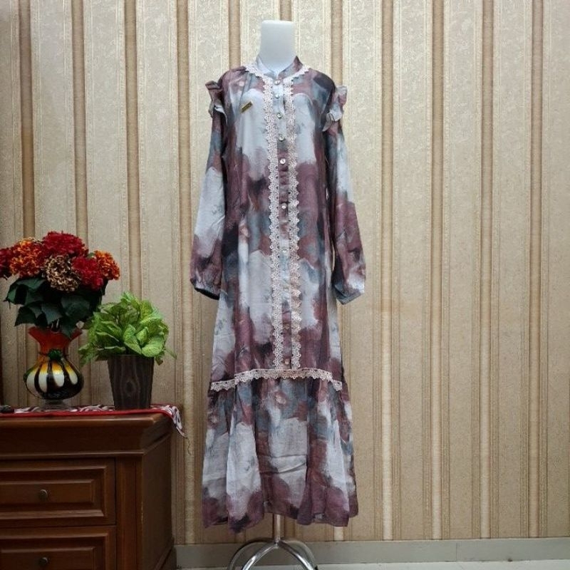 Latest abiyan crespo print Gamis | Shopee Malaysia