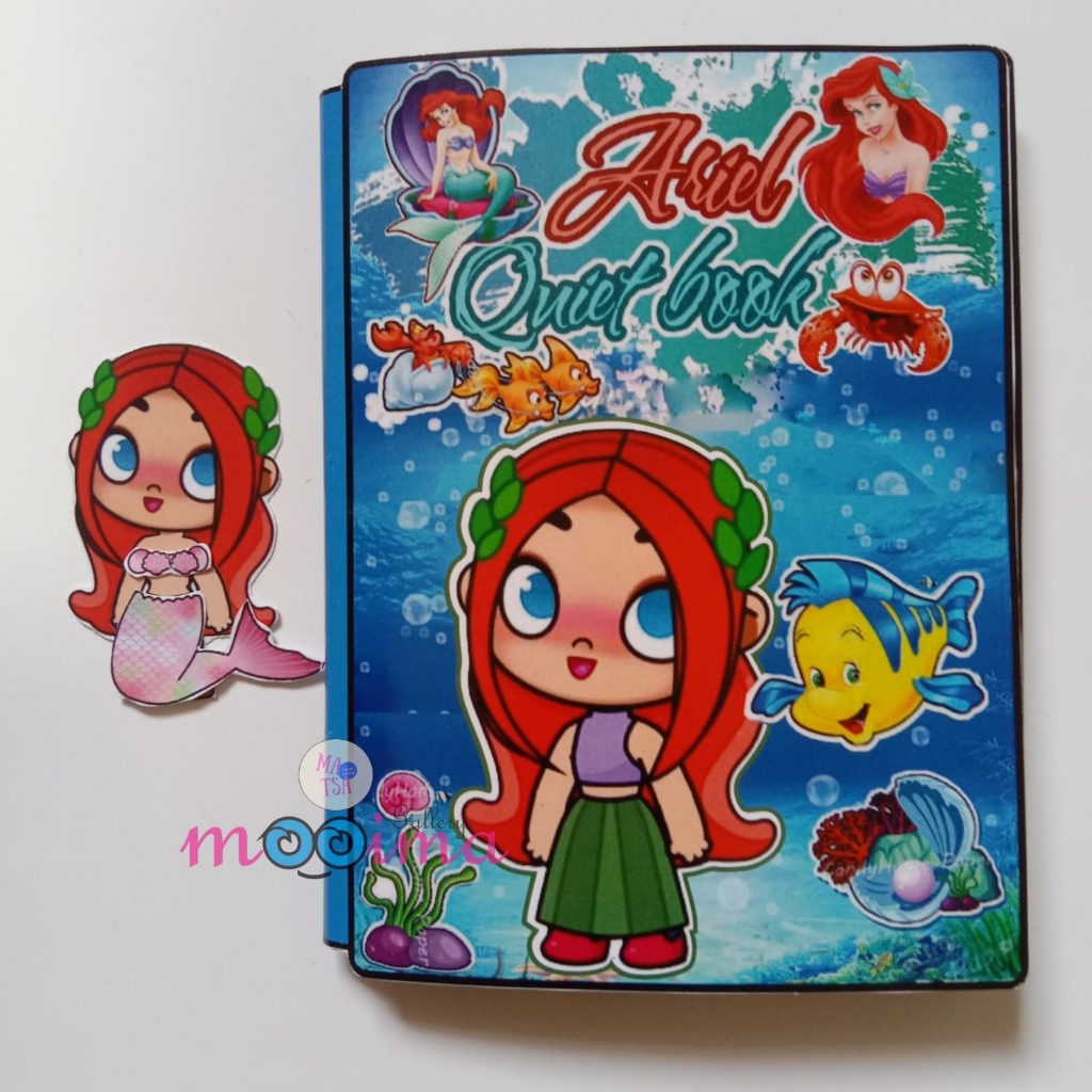 Quiet book avatar world series mermaid ariel paper doll bepe bp an ...