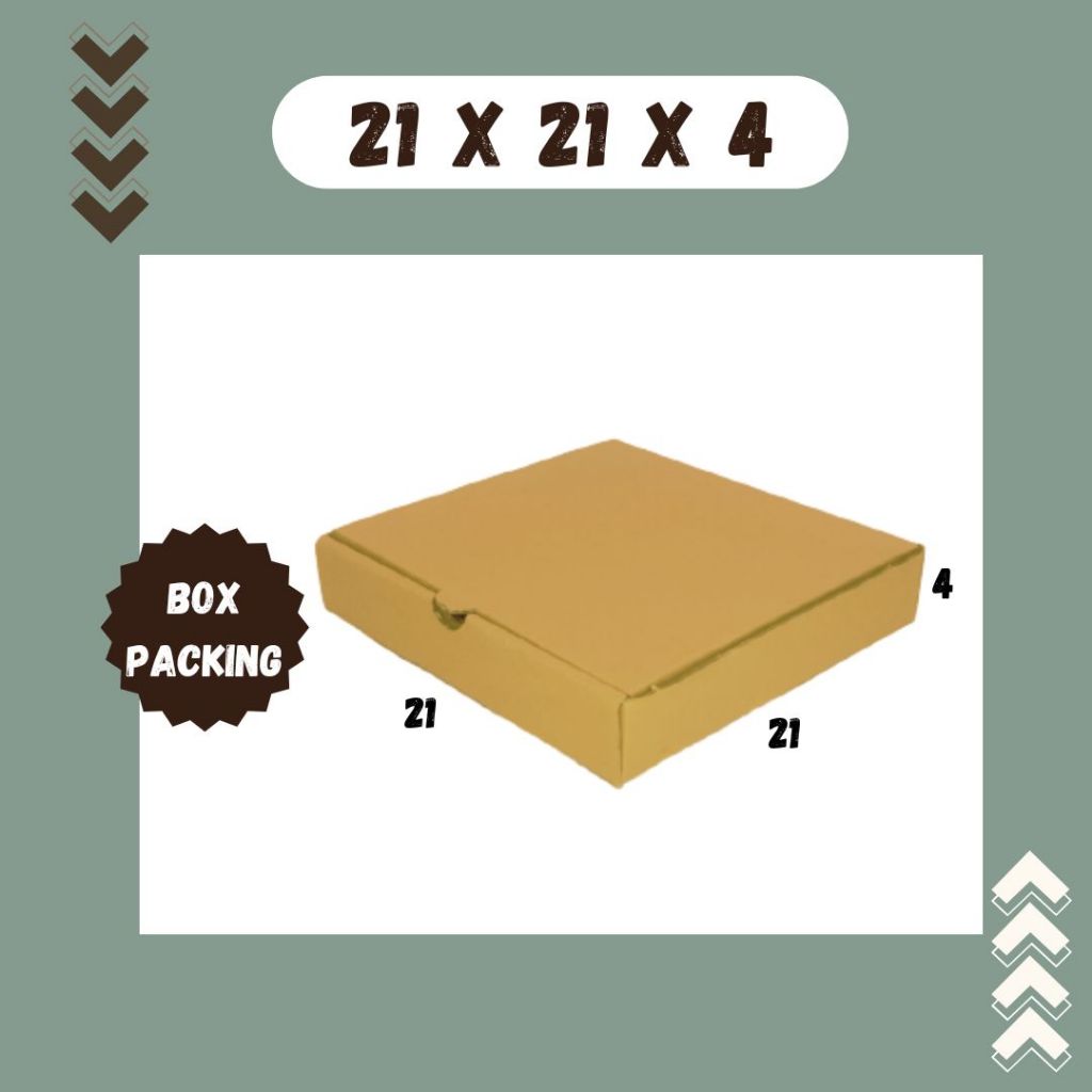 Pizza Box 21x21x4 LD Chocolate | Pizza Cardboard | Clothes Box ...