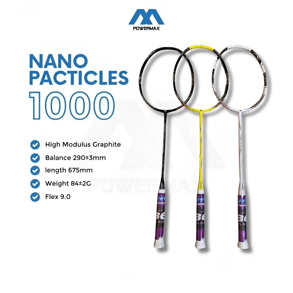 Original Powermax Nano Particles 1000 Badminton Racket | Shopee Malaysia