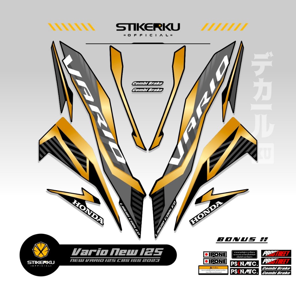 Striping VARIO NEW 125 2023 MOTIF 65 / STICKER VARIO NEW 125 CBS ISS ...