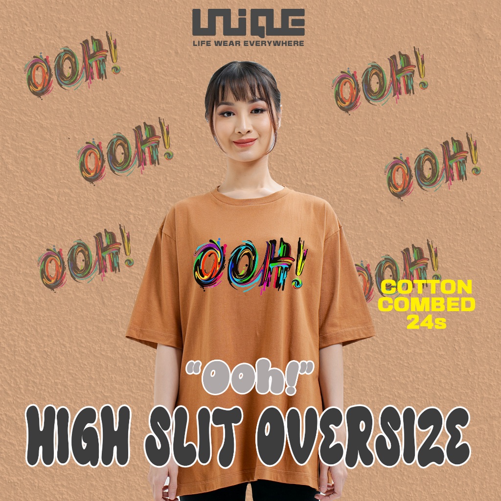 Unique - (Slit Series) Kaos High Slit Oversize OOH Cotton Combed 24s ...
