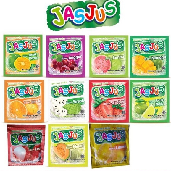 Jas JUS Drinks Fruit Flavor Instant Powder Liquids Contents 10 Sachets ...