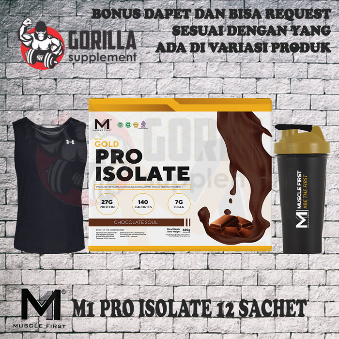 Muscle first Pro Isolate BOX Series Contains 12 Sachets Whey Isolate M1 ...