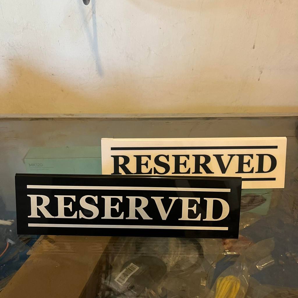 Reserved Table Board Acrylic Material Reserved Sign Acrylic Table Sign ...