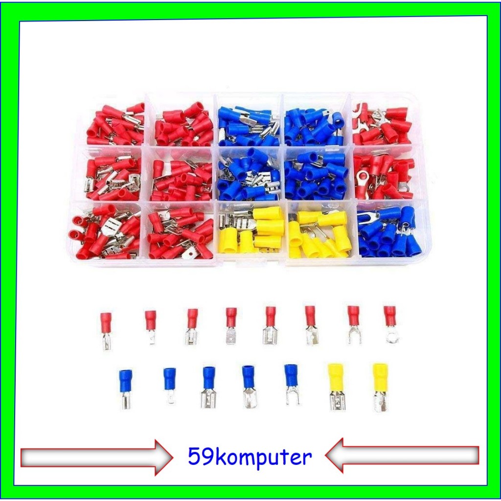 Skun Flat Cable Terminal Insulated Connector Male Female 280pcs Sekun ...