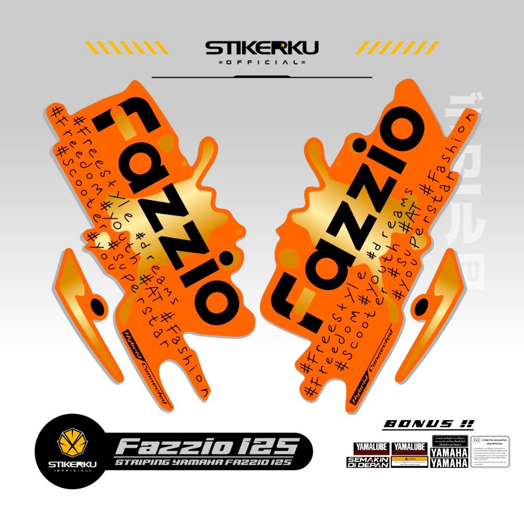 Striping FAZZIO/STICKER FAZZIO/MOTIF 29/FAZIO/125/FAZZIO STICKER ...