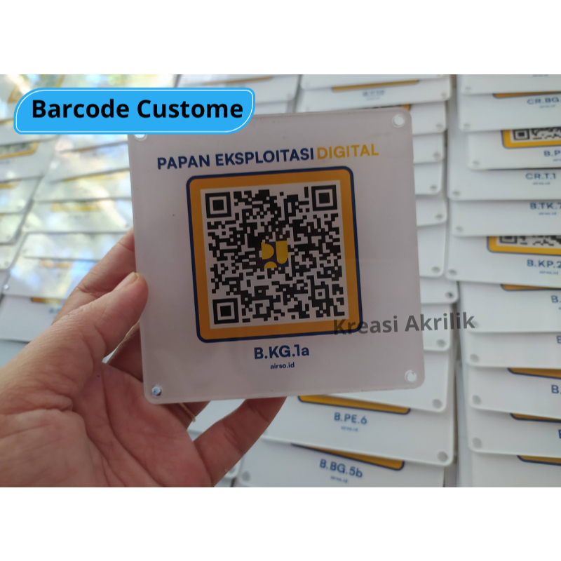 Qr Code Barcode, Custom Acrylic Barcode Qris, Digital Exploitation ...