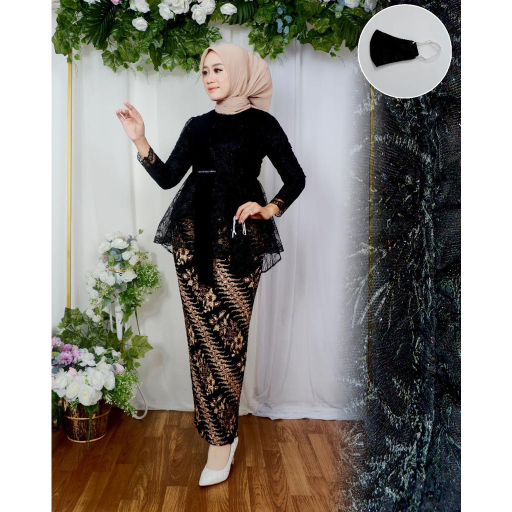 New Adinda Kebaya Suit Aurora Selendang Aurel Kebaya Blouse Selendang ...