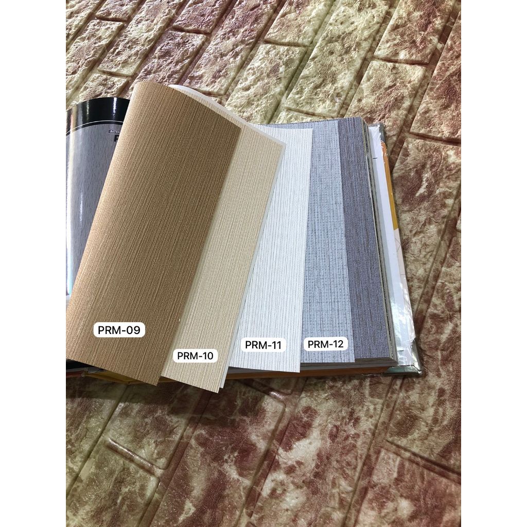 PUTIH Plain Wall WALLPAPER Fiber Lines Texture Embossed Brown CREAM ...