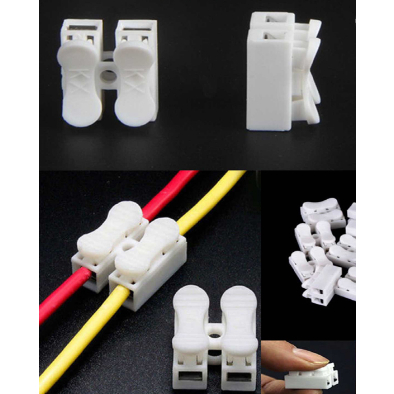 Es Quick Connect 2 Wire Connector Spring Terminal Socket Electrical ...