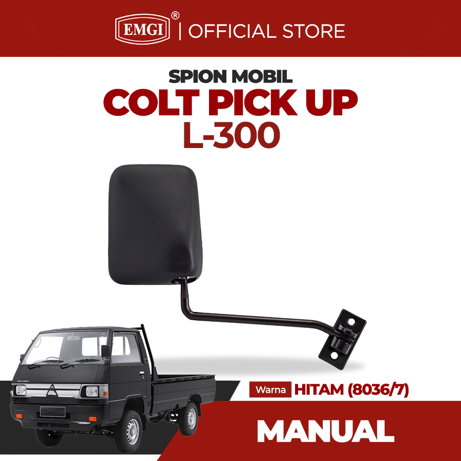HITAM Emgi - Colt L300 Pick Up Car Mirror - Manual Black | Shopee Malaysia