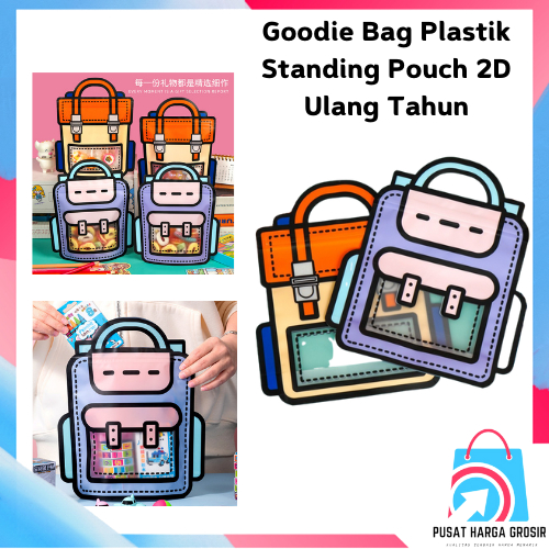 Phg - Goodie Bag Plastic Standing Pouch 2D Children's Birthday Motif ...