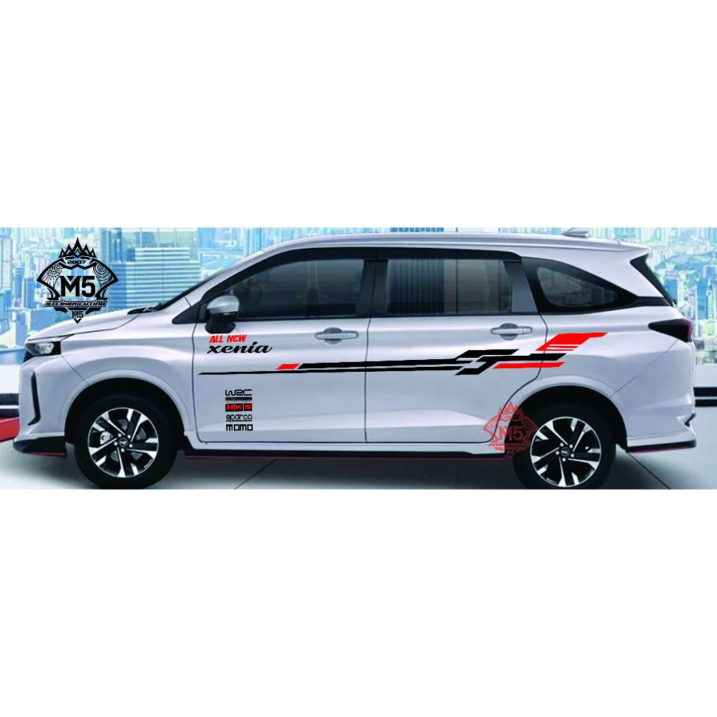 Latest daihatsu xenia car stickers, all new xenia side cutting list ...