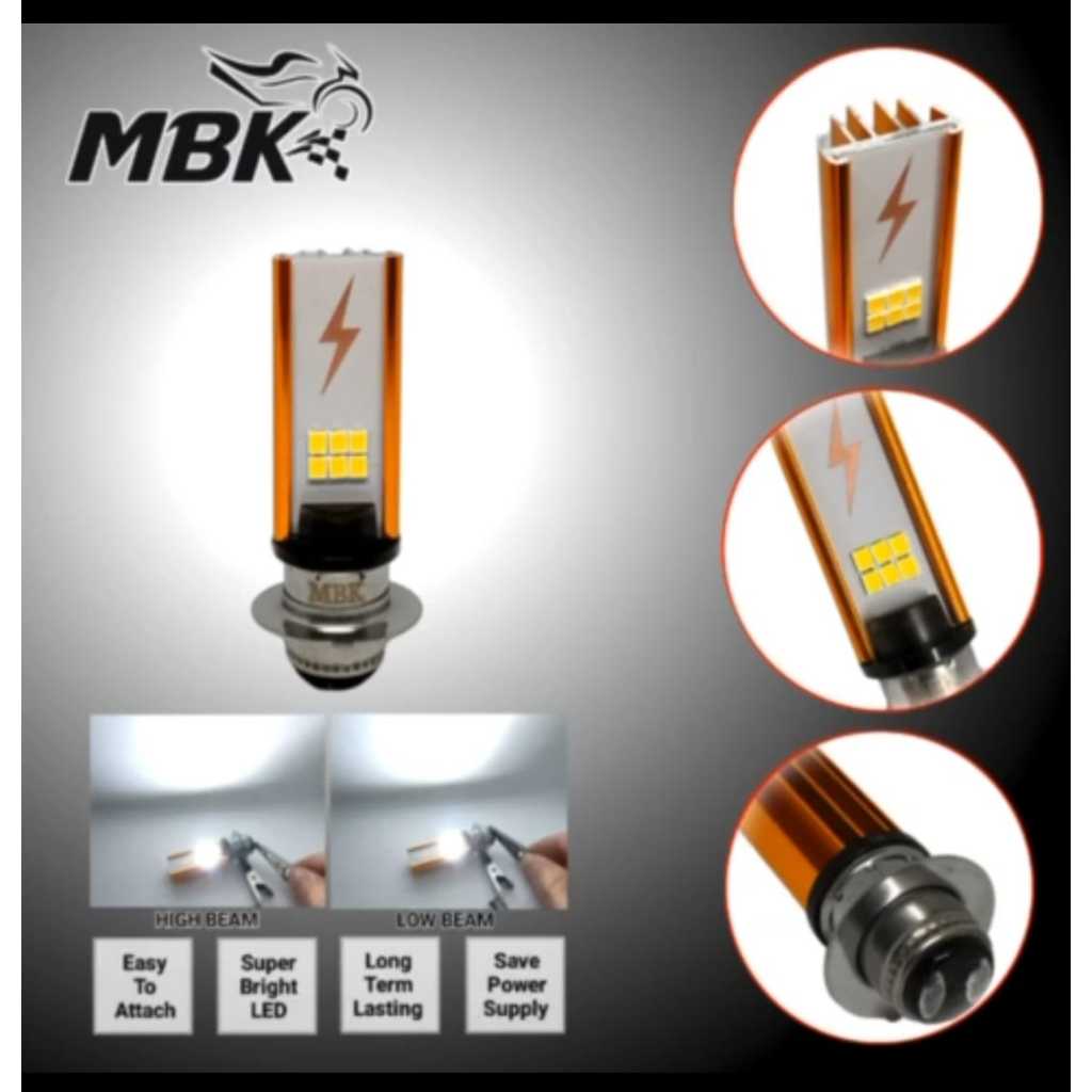 PUTIH Led matic Front Light Bulb yamaha Duck H6 DC super Bright White vario mio beat supra vega ...