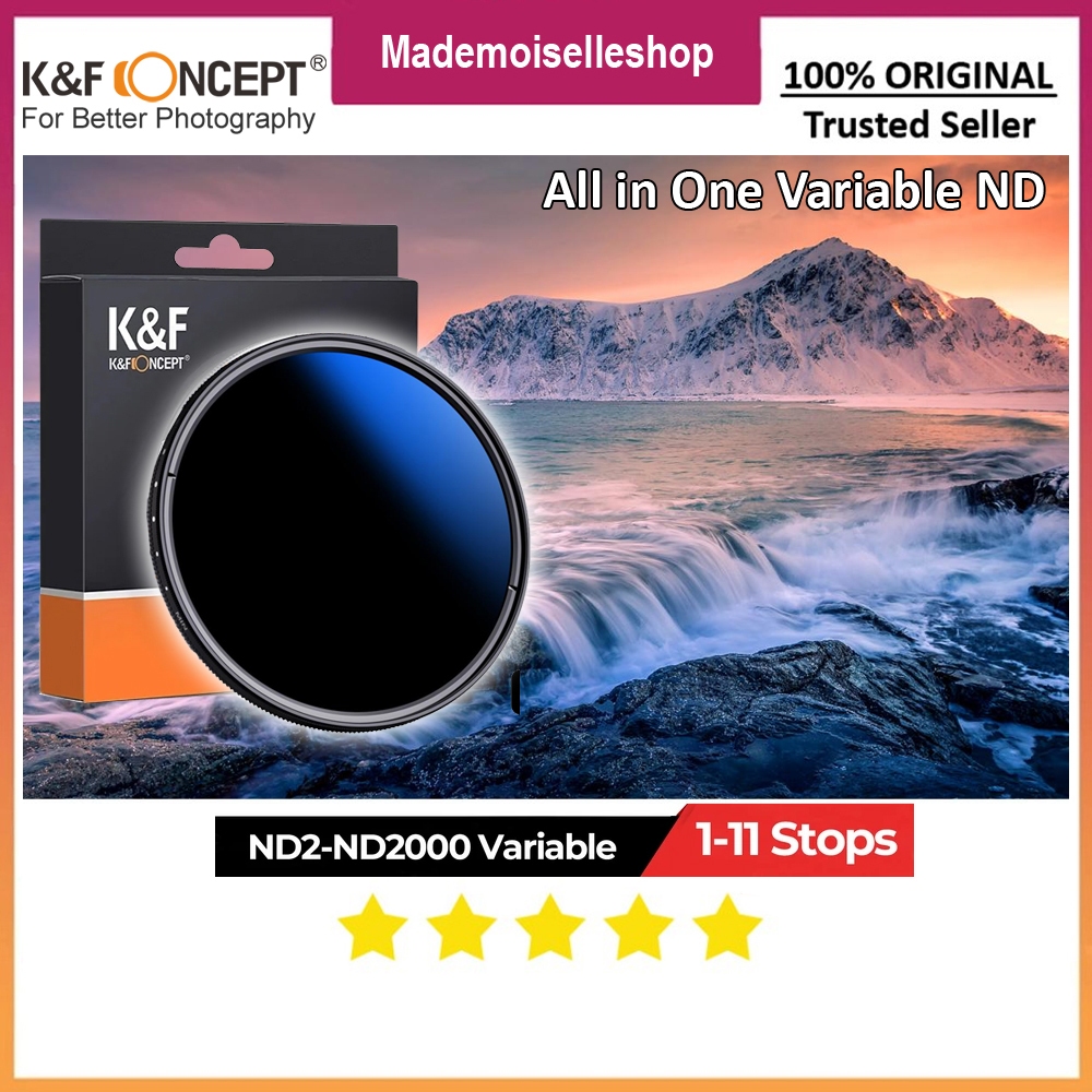 Knf CONCEPT Variable ND Filter 2-2000 HMC - 49mm - Nano C Series - ND ...