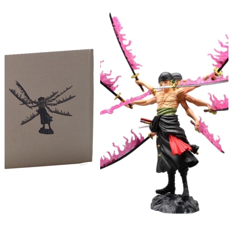 One Piece Roronoa Zoro Kyutoryu Santoryu Ashura Action Figure | Shopee ...