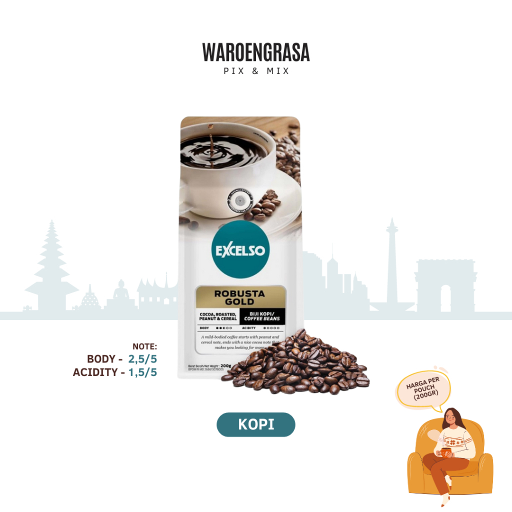 Excelso Bean Coffee - Robusta Gold - 200gr | Shopee Malaysia