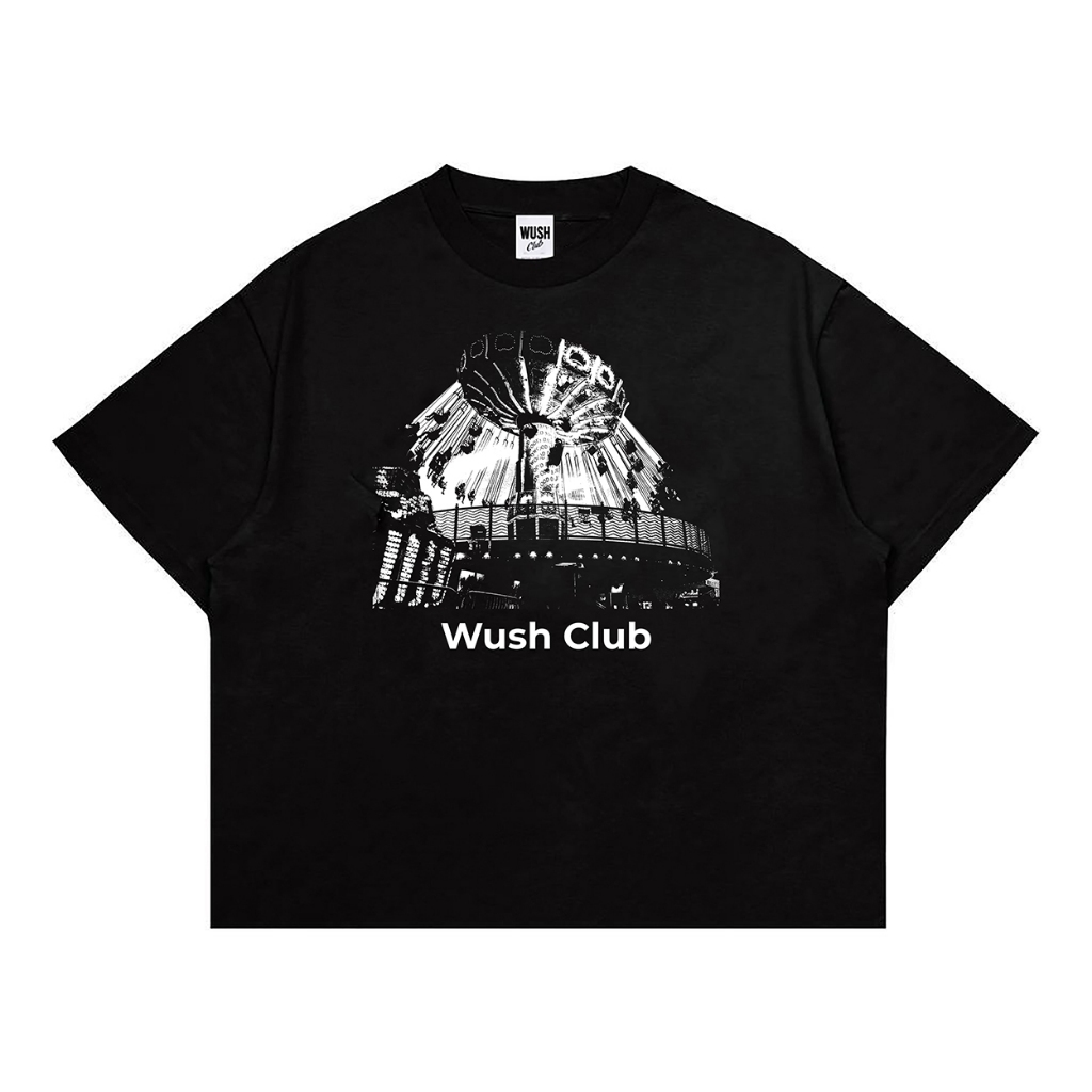 Wush CLUB BOXY FIT TEE KAOS DISTRO Men Women OVERSIZE COTTON Tiedye 24S ...