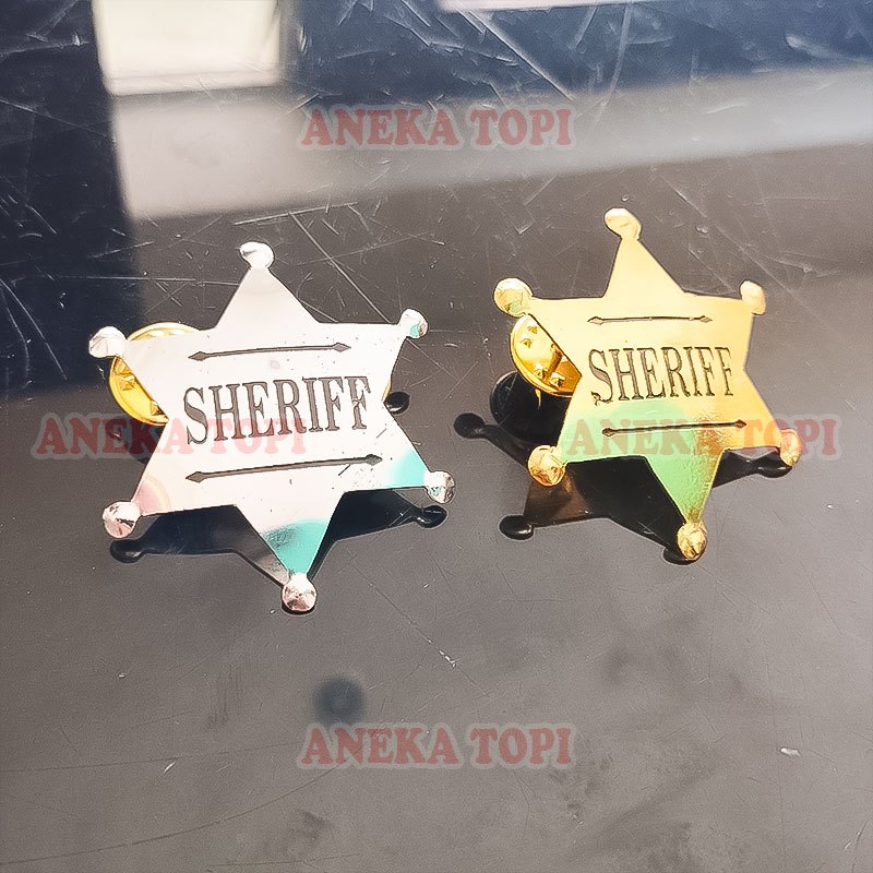 Silver Gold Sheriff Pins Sherif Star Pins Sherif Star Pins - Various ...