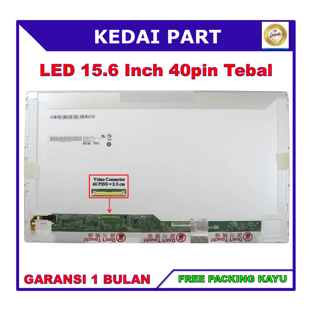 Lcd LED Lenovo Ideapad Y550 Y550A Y550P 15.6 15 Inch 40 Pin 40pin HD Thick No Bracket Ear Bolt ...