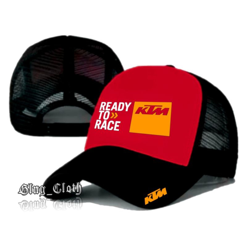 Ktm NET HAT READY TO RACE - PREMIUM OUTDOOR BASEBALL TRUCKER HAT MEN ...