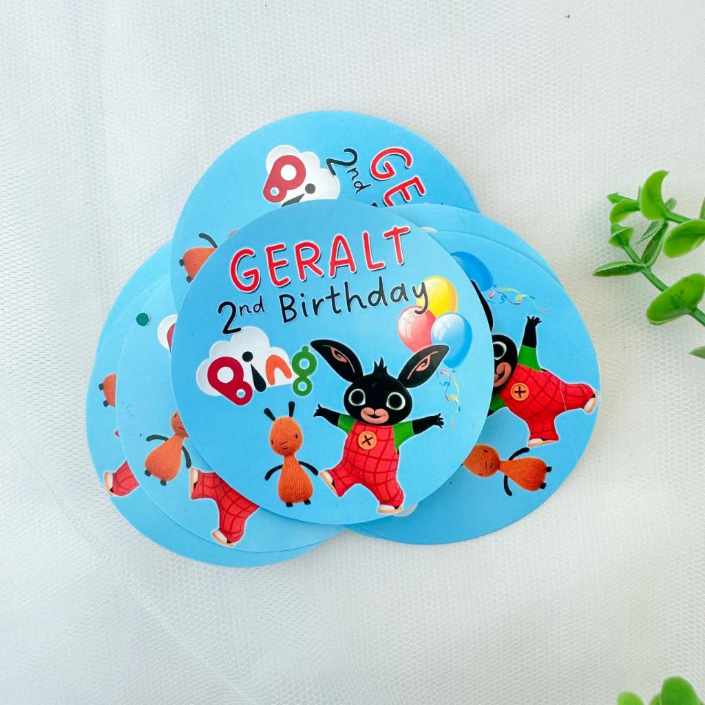 HITAM Bunny Rabbit Black Sticker Birthday/Sticker Pudding/Tumpeng ...