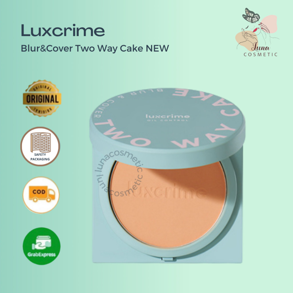 New Oil Control Luxcrime Blur & Cover Two Way Cake | Shopee Malaysia